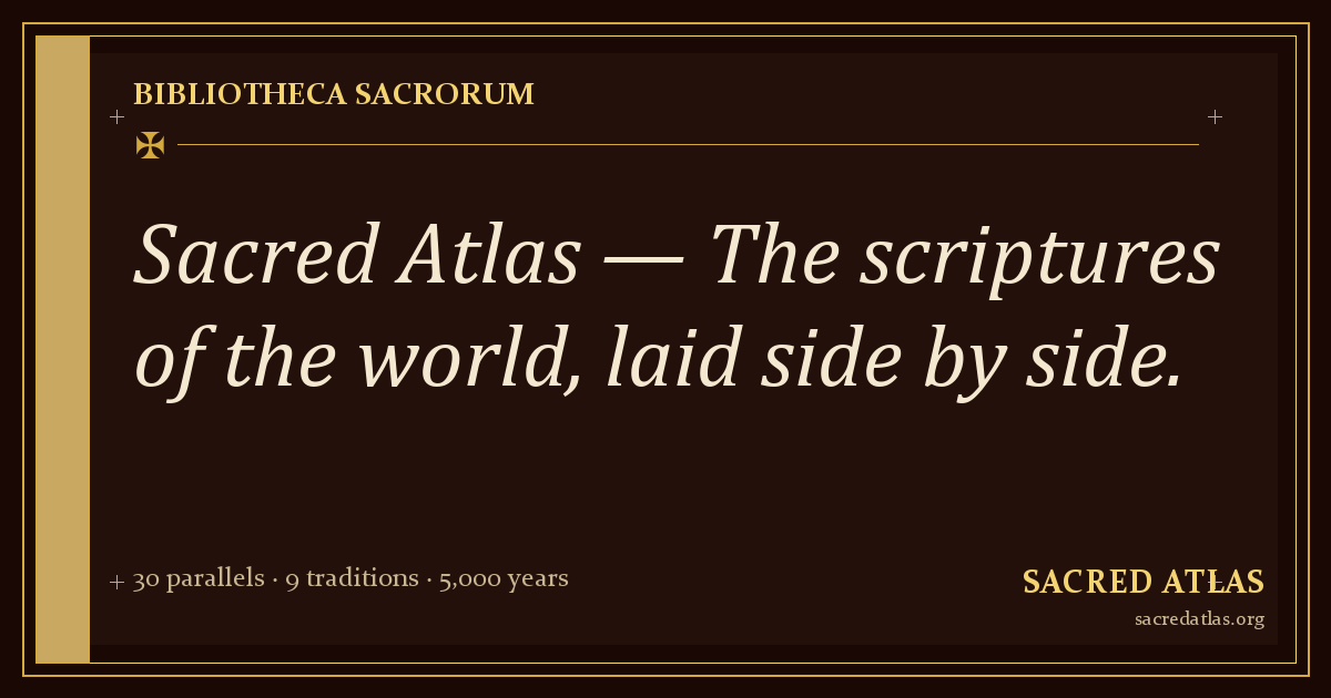 Parallels — comparative studies across world religions · Sacred Atlas